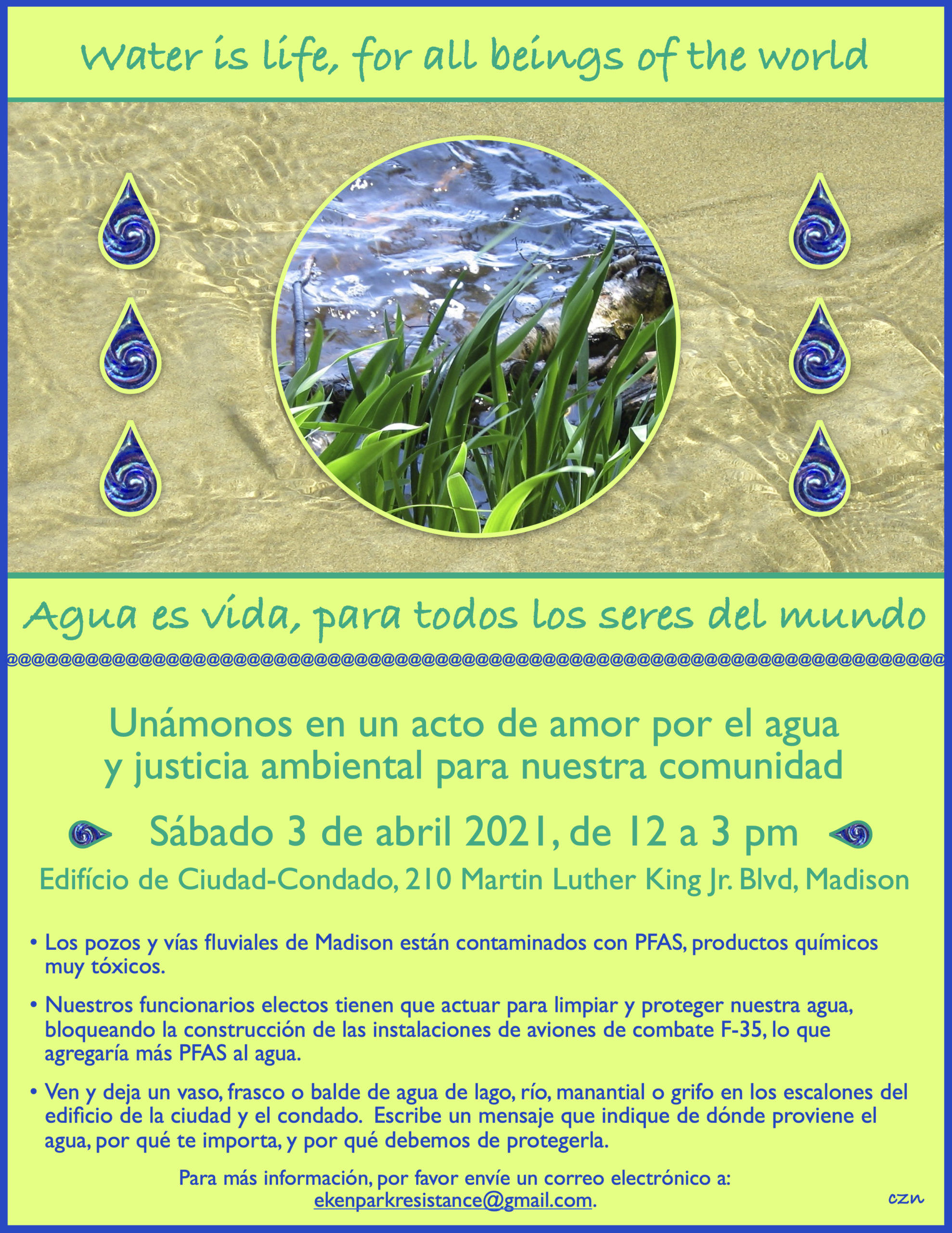 Water is Life Event: Apr 3 @ 12 -3 pm City-County Bldg, Madison – Safe ...